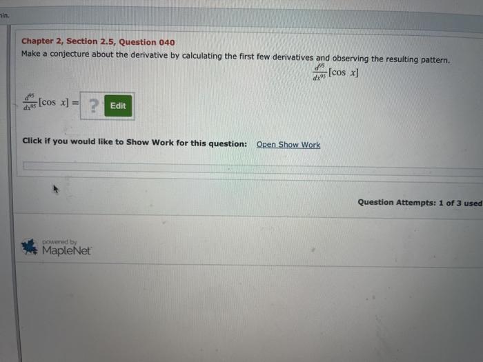 Solved hin Chapter 2, Section 2.5, Question 040 Make a | Chegg.com Solved hin Chapter 2, Section 2.5, Question 040 Make a | Chegg.com