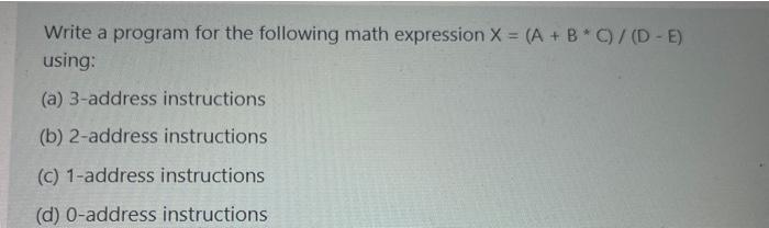 Solved Write a program for the following math expression | Chegg.com