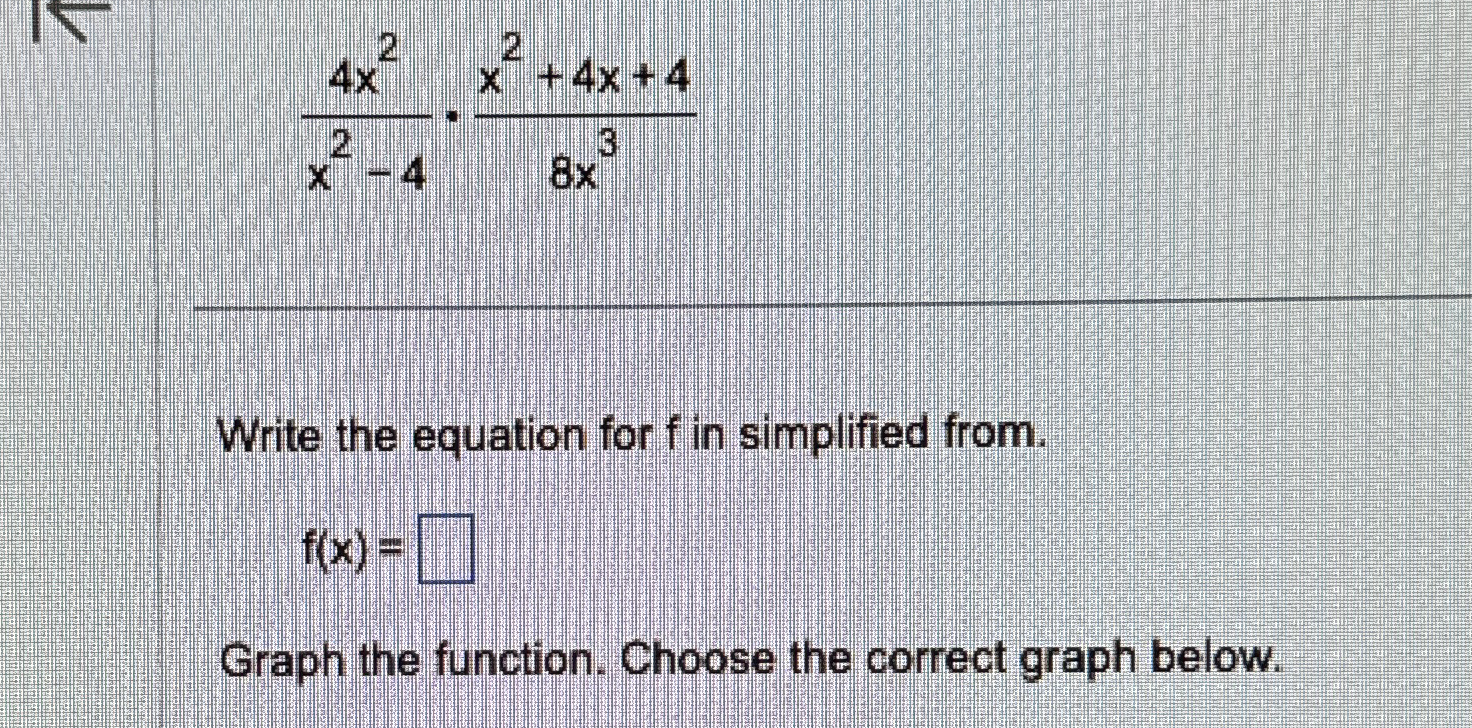 Solved 4x2x2-4*x2+4x+48x3Write the equation for f ﻿in | Chegg.com