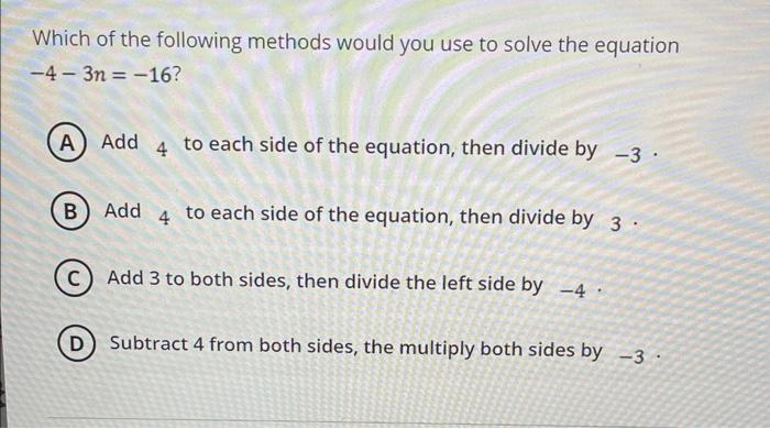 Solved Which of the following methods would you use to solve | Chegg.com