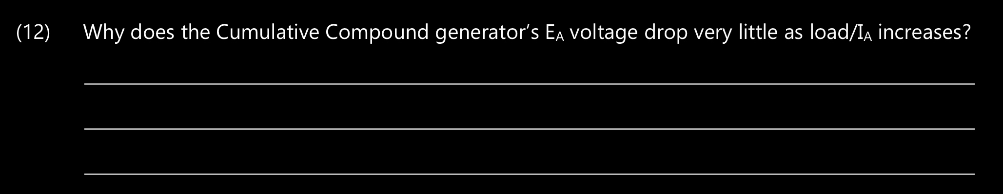 Solved (12) ﻿Why does the Cumulative Compound generator's EA | Chegg.com
