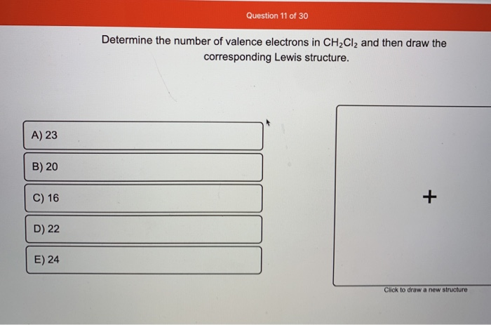 Solved: Question 11 Of 30 Determine The Number Of Valence ... | Chegg.com