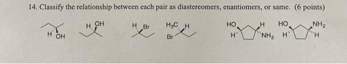Solved 14. Classify the relationship between each pair as | Chegg.com