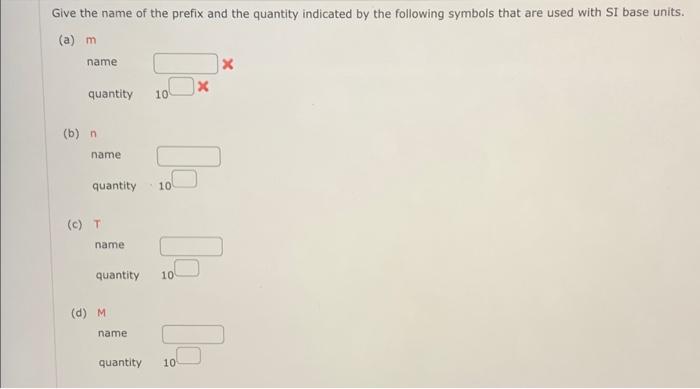 Solved Give the name of the prefix and the quantity | Chegg.com