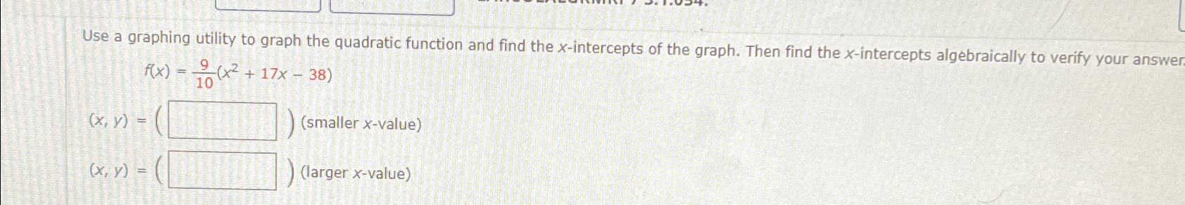 Solved Use a graphing utility to graph the quadratic | Chegg.com