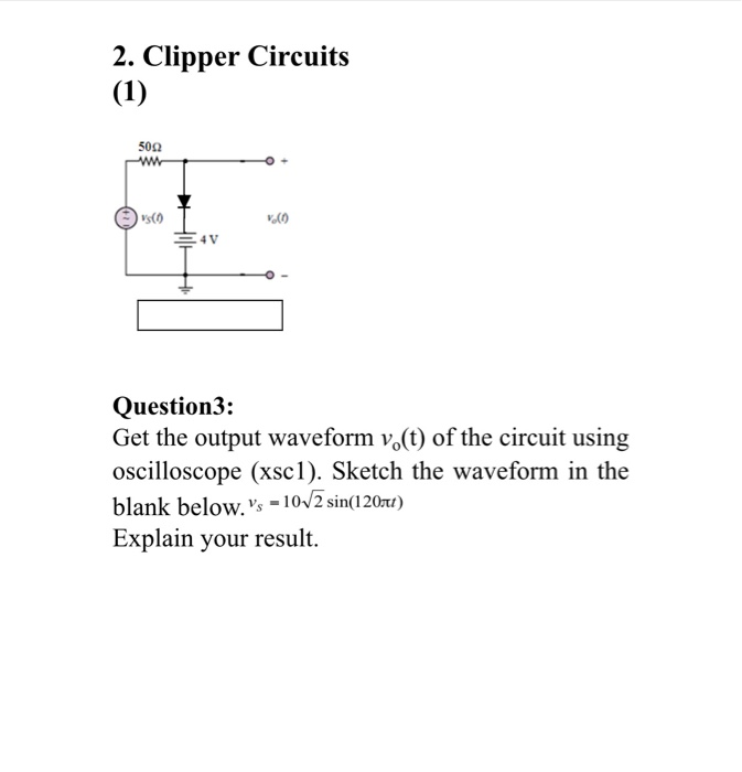 Solved Question3:Get the output waveform vo(t) of the | Chegg.com