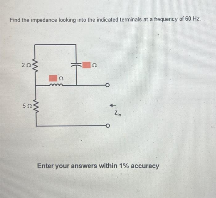 Solved Find the impedance looking into the indicated | Chegg.com