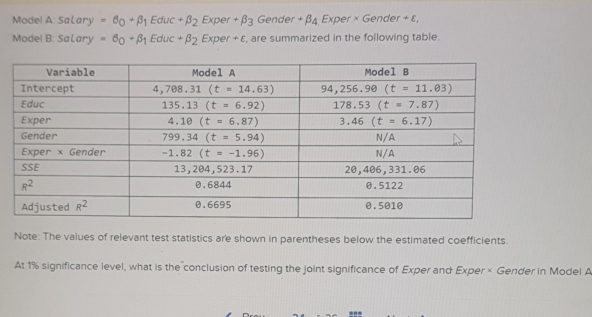 To examine the differences between salaries of male | Chegg.com
