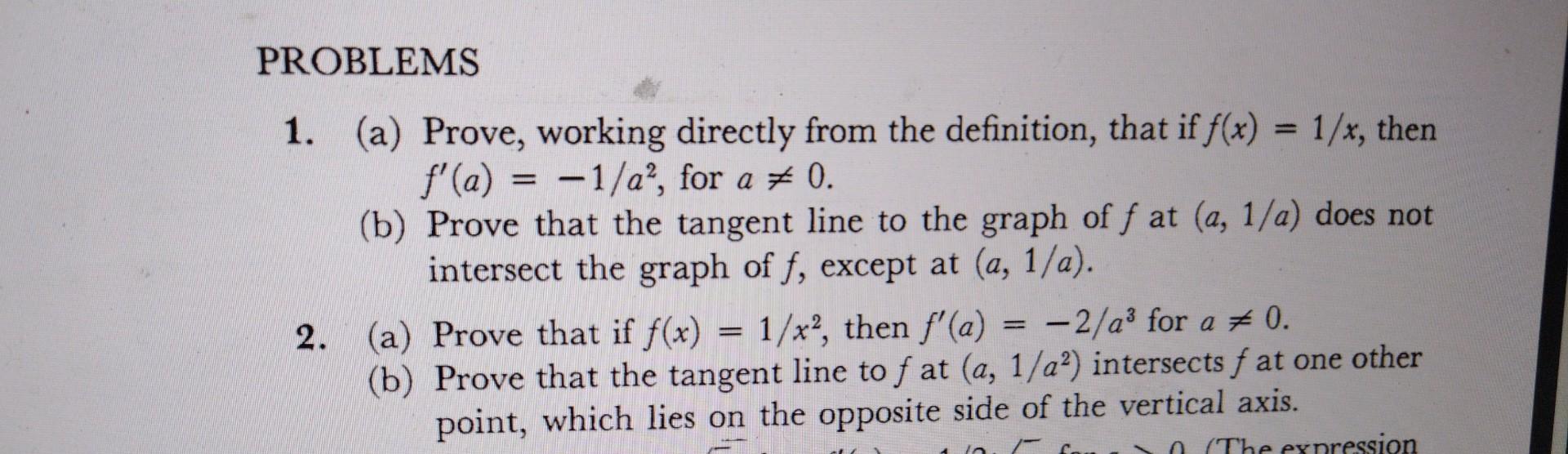Solved 1. (a) Prove, working directly from the definition, | Chegg.com