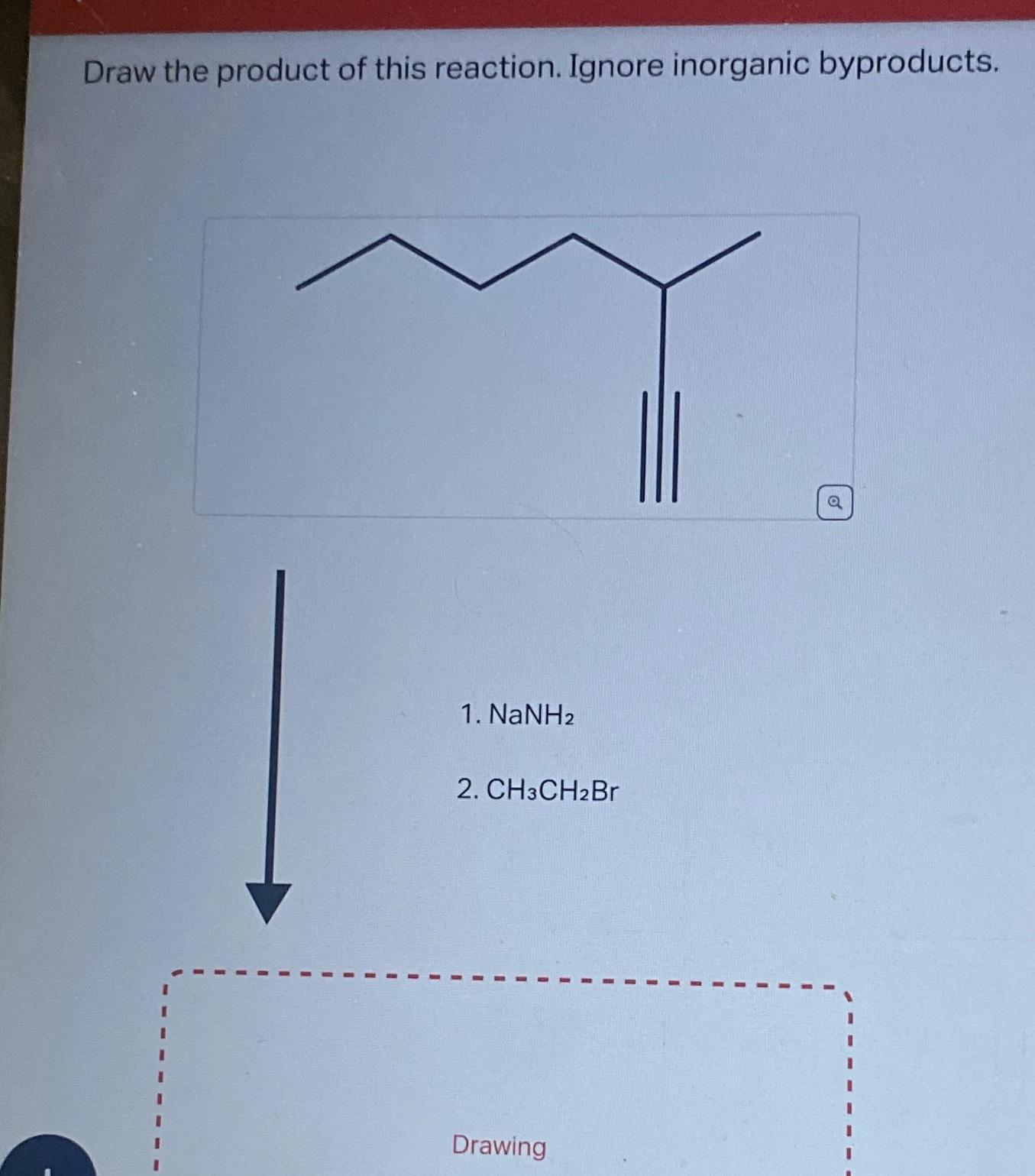 Solved Draw the product of this reaction. Ignore inorganic | Chegg.com