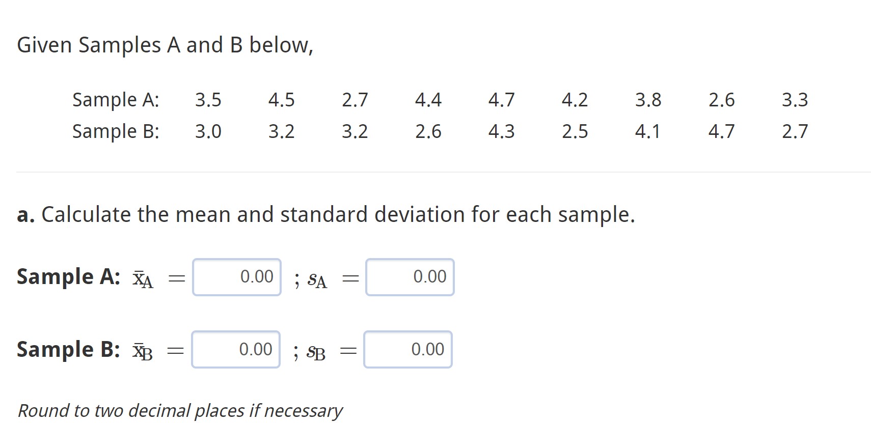 Solved b. ﻿Calculate the coefficient of variation for each | Chegg.com