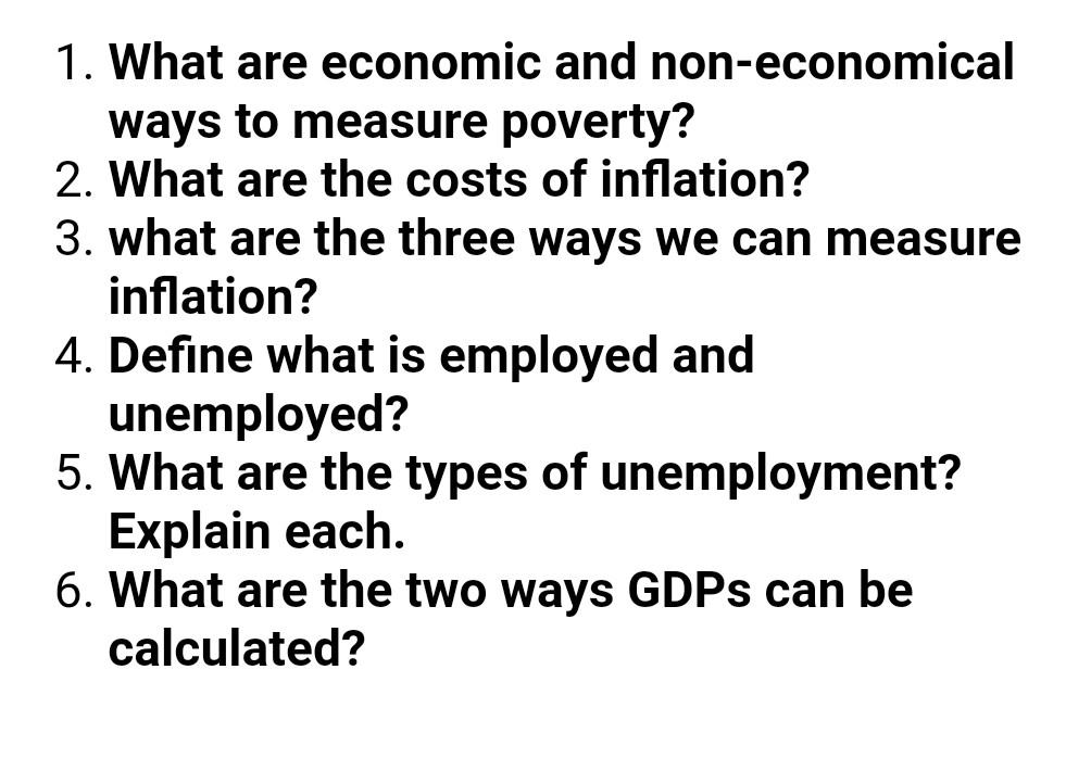 Solved 1. What are economic and non-economical ways to | Chegg.com