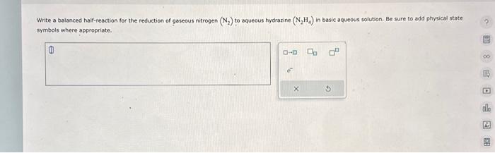 Solved Write A Balanced Half Reaction For The Reduction Of