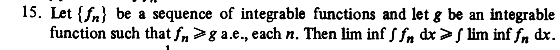 Solved Let {fn} ﻿be a sequence of integrable functions and | Chegg.com