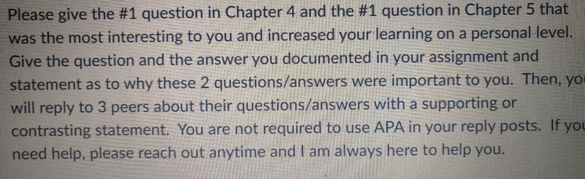 Solved Please give the #1 ﻿question in Chapter 4 ﻿and the #1 | Chegg.com