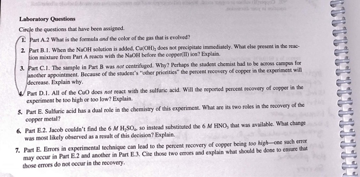 Laboratory Questions Circle the questions that have | Chegg.com