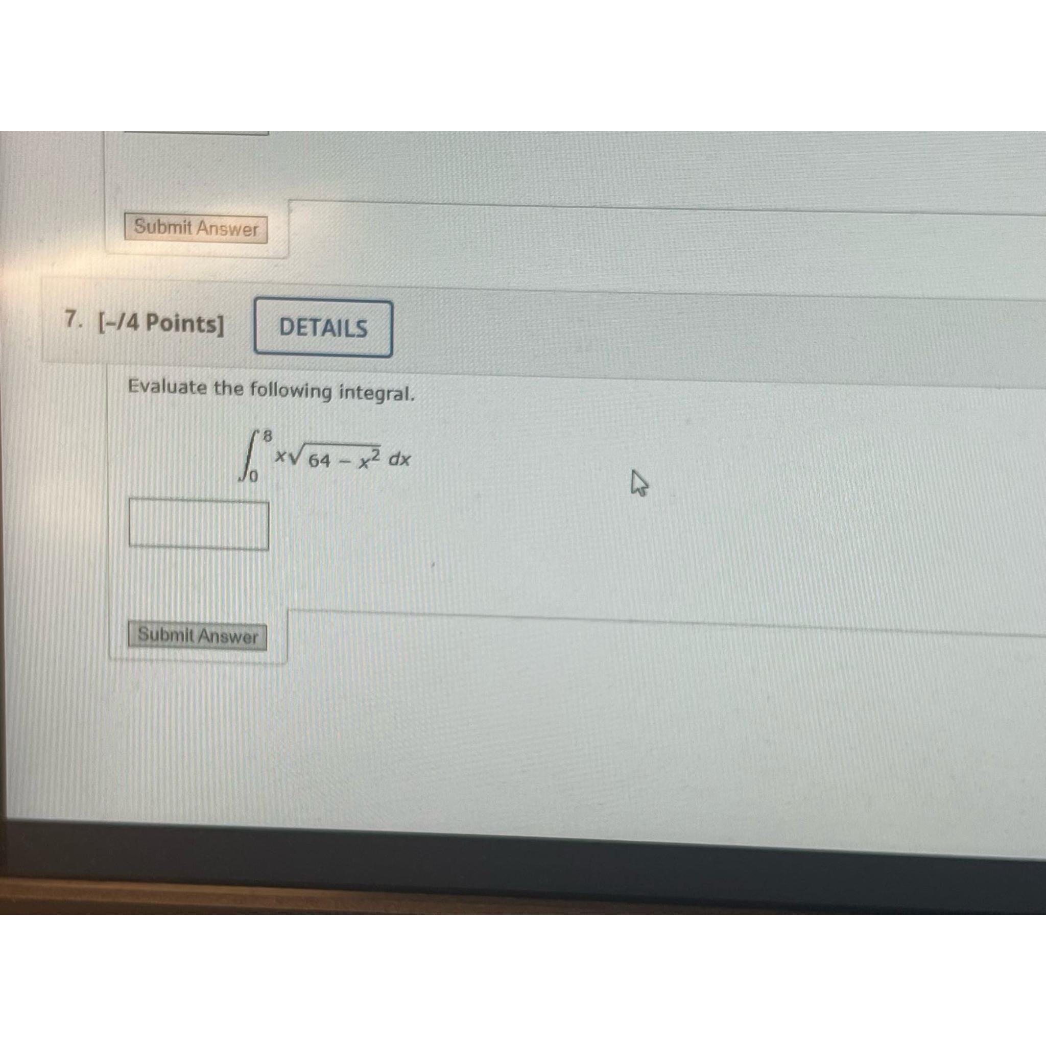 Solved 7. ﻿ Points]Evaluate the following | Chegg.com
