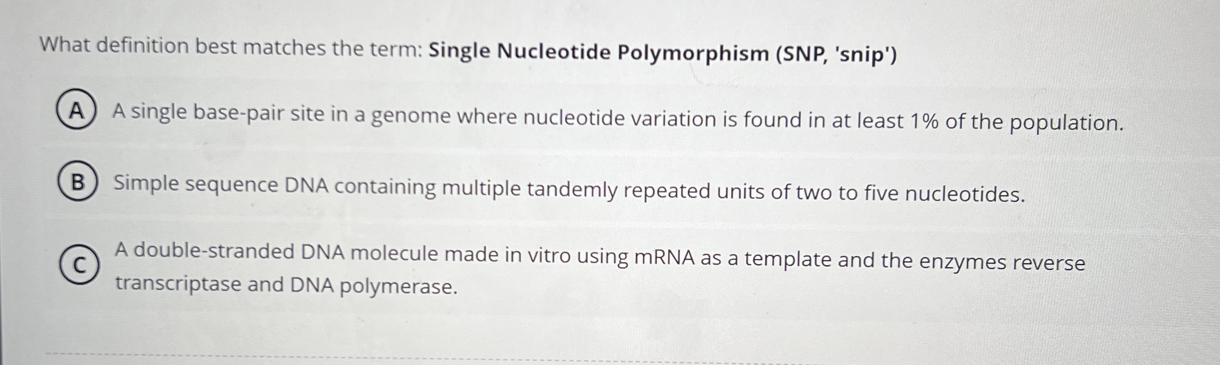 Solved What definition best matches the term: Single | Chegg.com