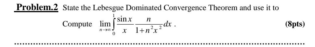 Solved Problem.2 State the Lebesgue Dominated Convergence | Chegg.com