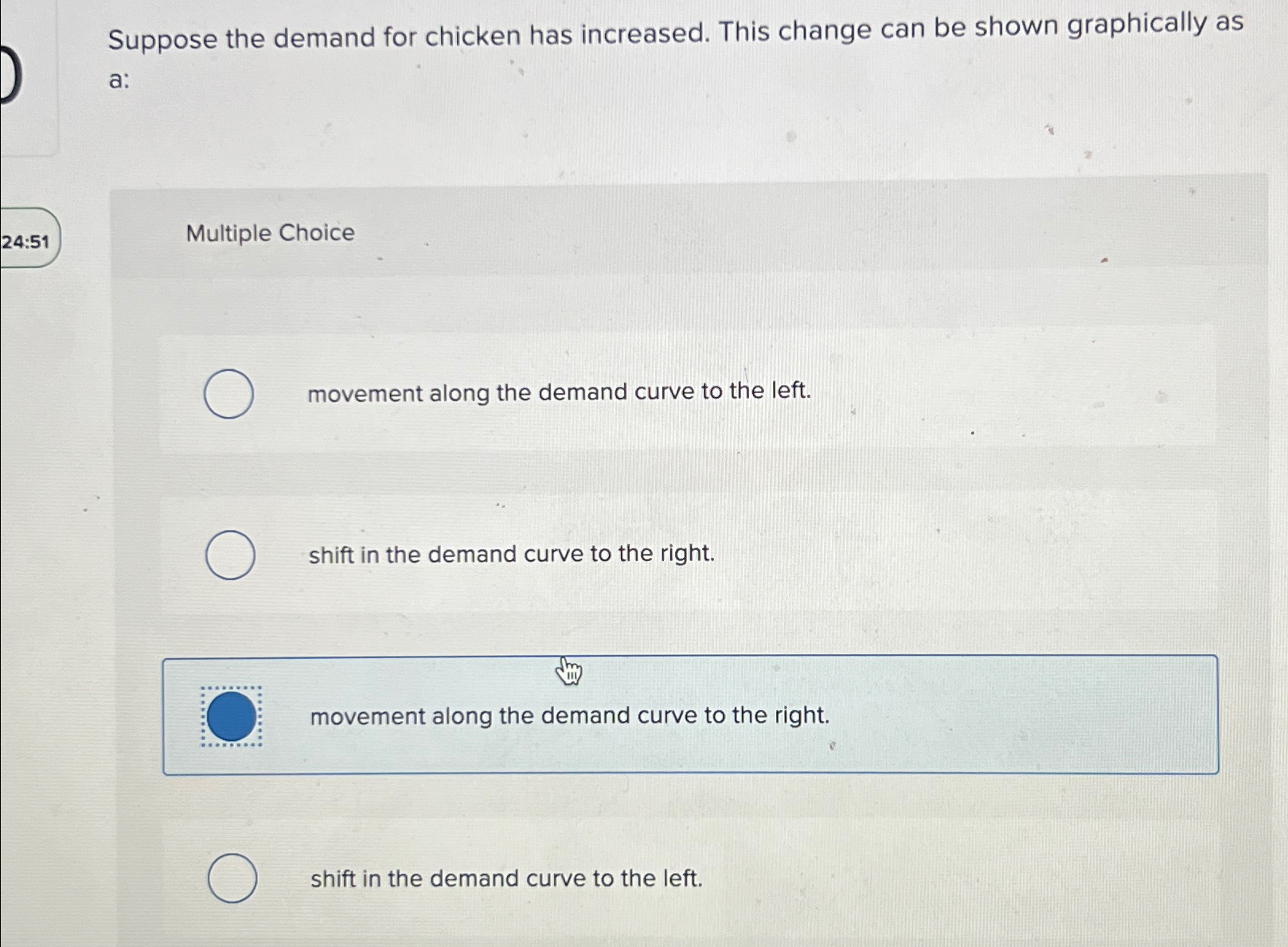 Solved Suppose the demand for chicken has increased. This | Chegg.com