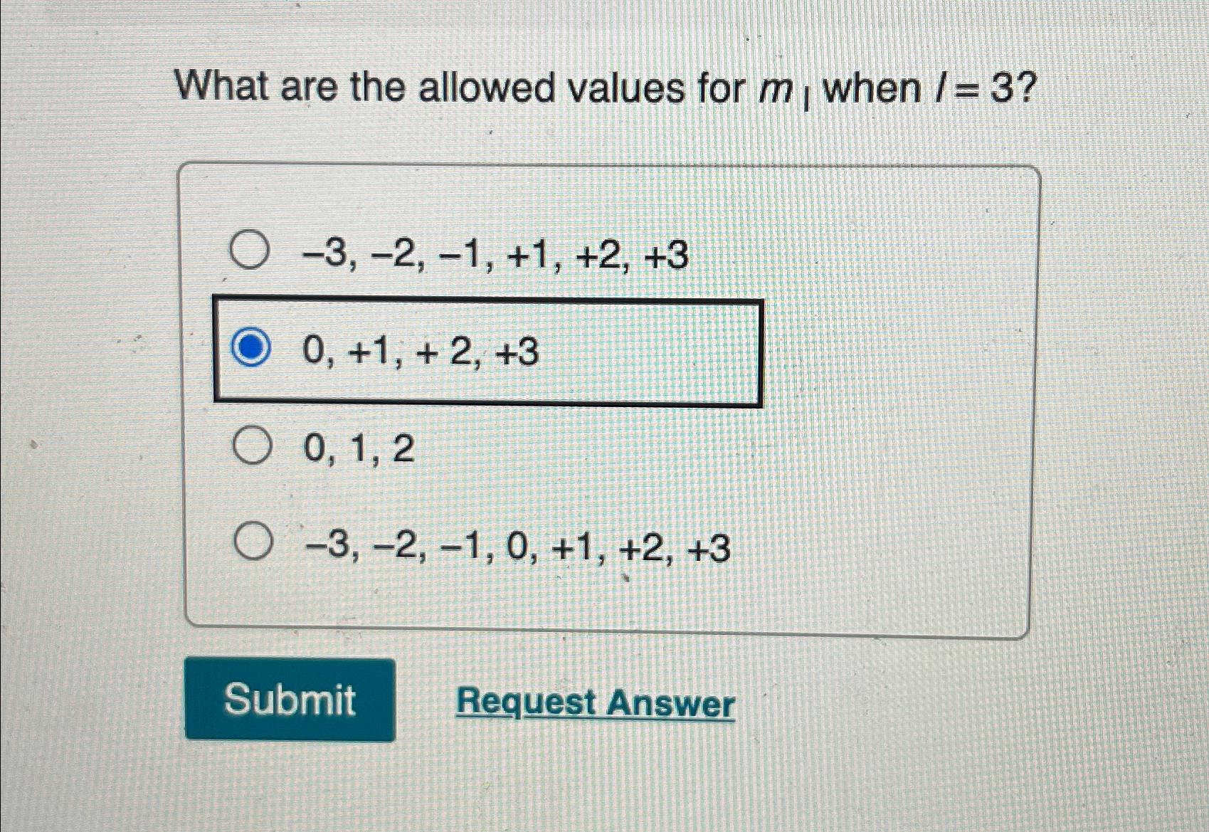 Solved What are the allowed values for | Chegg.com