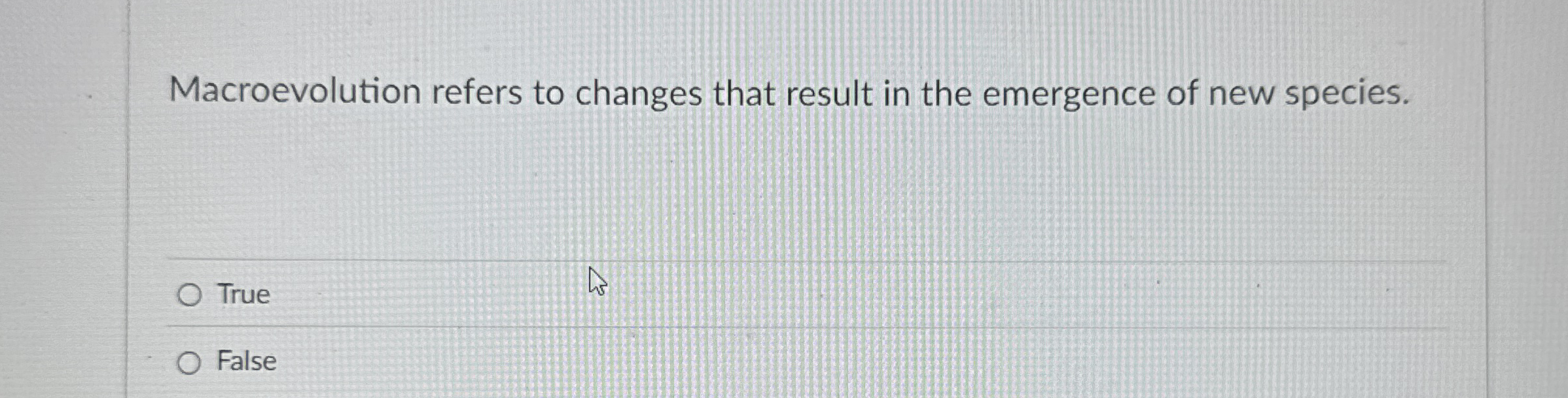 Solved Macroevolution refers to changes that result in the | Chegg.com