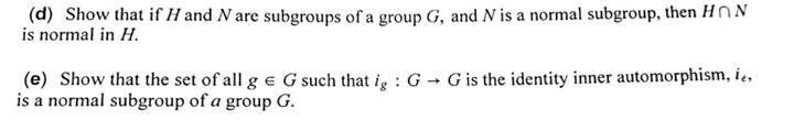 Solved (d) Show that if H and N are subgroups of a group G, | Chegg.com