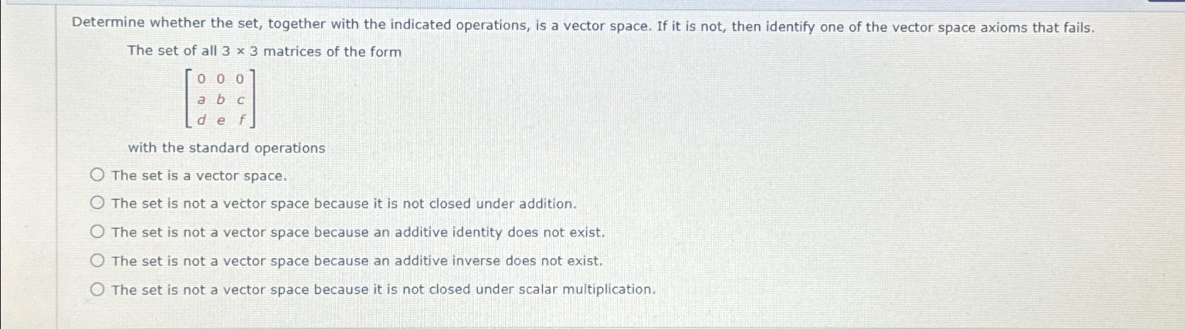 Solved Determine whether the set, together with the | Chegg.com