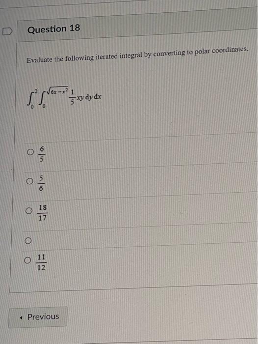 Solved Evaluate the following iterated integral by | Chegg.com