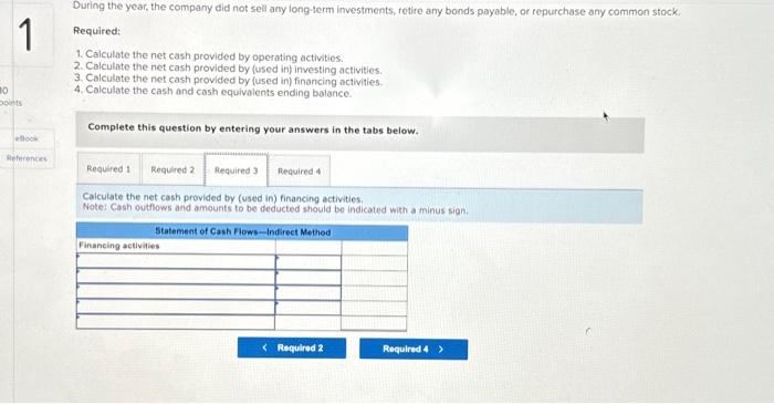 Solved Exercise 15-5 (Static) Statement of Cash Flows | Chegg.com