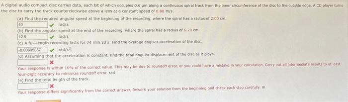 Solved A digital audio compact disc carries dota, each bit | Chegg.com