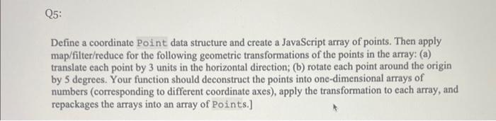 Solved Define a coordinate Point data structure and create a | Chegg.com