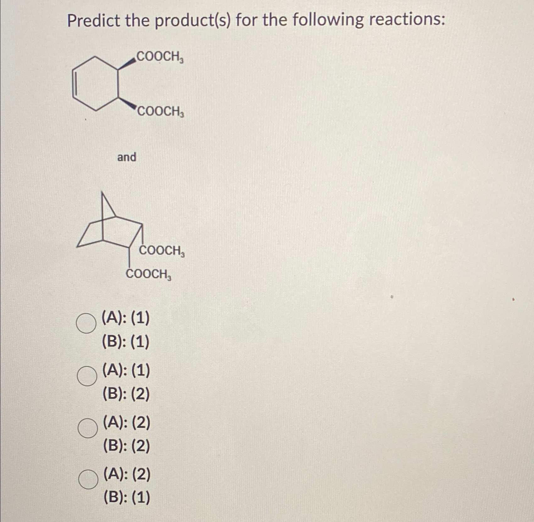 Predict the product(s) ﻿for the following | Chegg.com