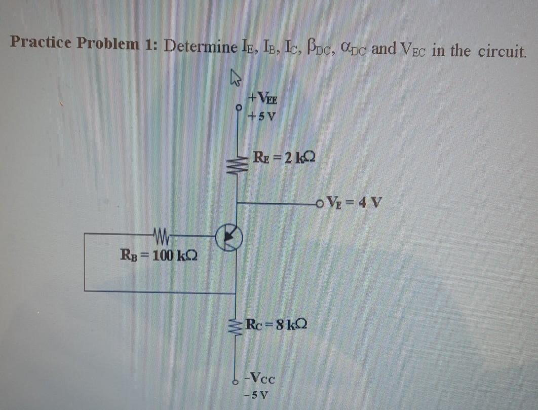 Solved Practice Problem 1: Determine le, Ip, Ic, foc, pc and | Chegg.com Solved Practice Problem 1: Determine le, Ip, Ic, foc, pc and | Chegg.com
