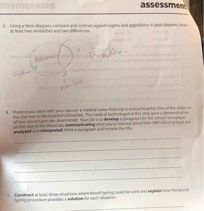 Solved Using a Venn diagram, compare and contrast | Chegg.com