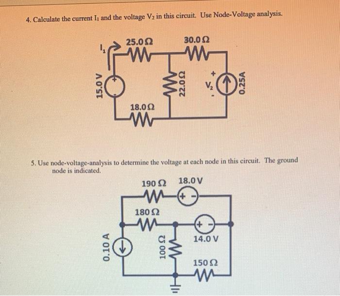 Solved 4. Calculate the current I1 and the voltage V2 in | Chegg.com