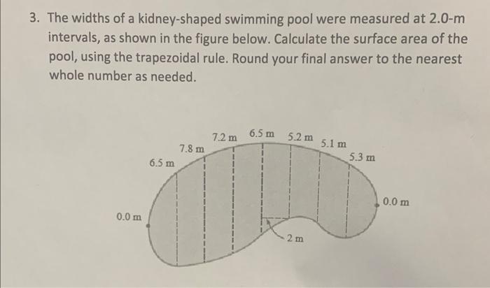 Solved Calculate the surface area of the pool using the | Chegg.com