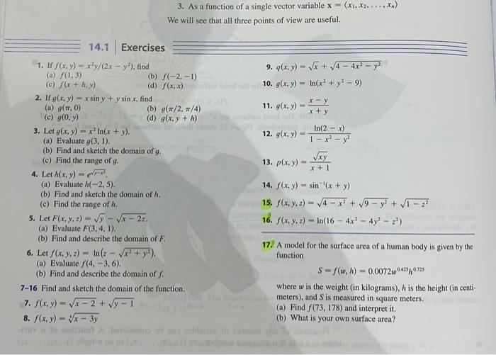 Solved 3. As a function of a single vector variable | Chegg.com