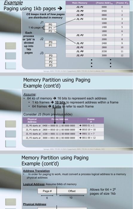 Solved Activity 1 (10points): Virtual Memory A computer | Chegg.com