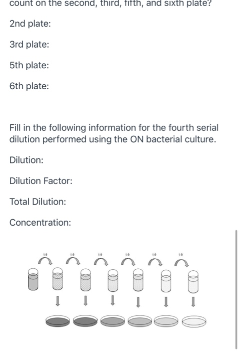 Solved Quantifying Bacteria Serial Dilution and Plate Count | Chegg.com