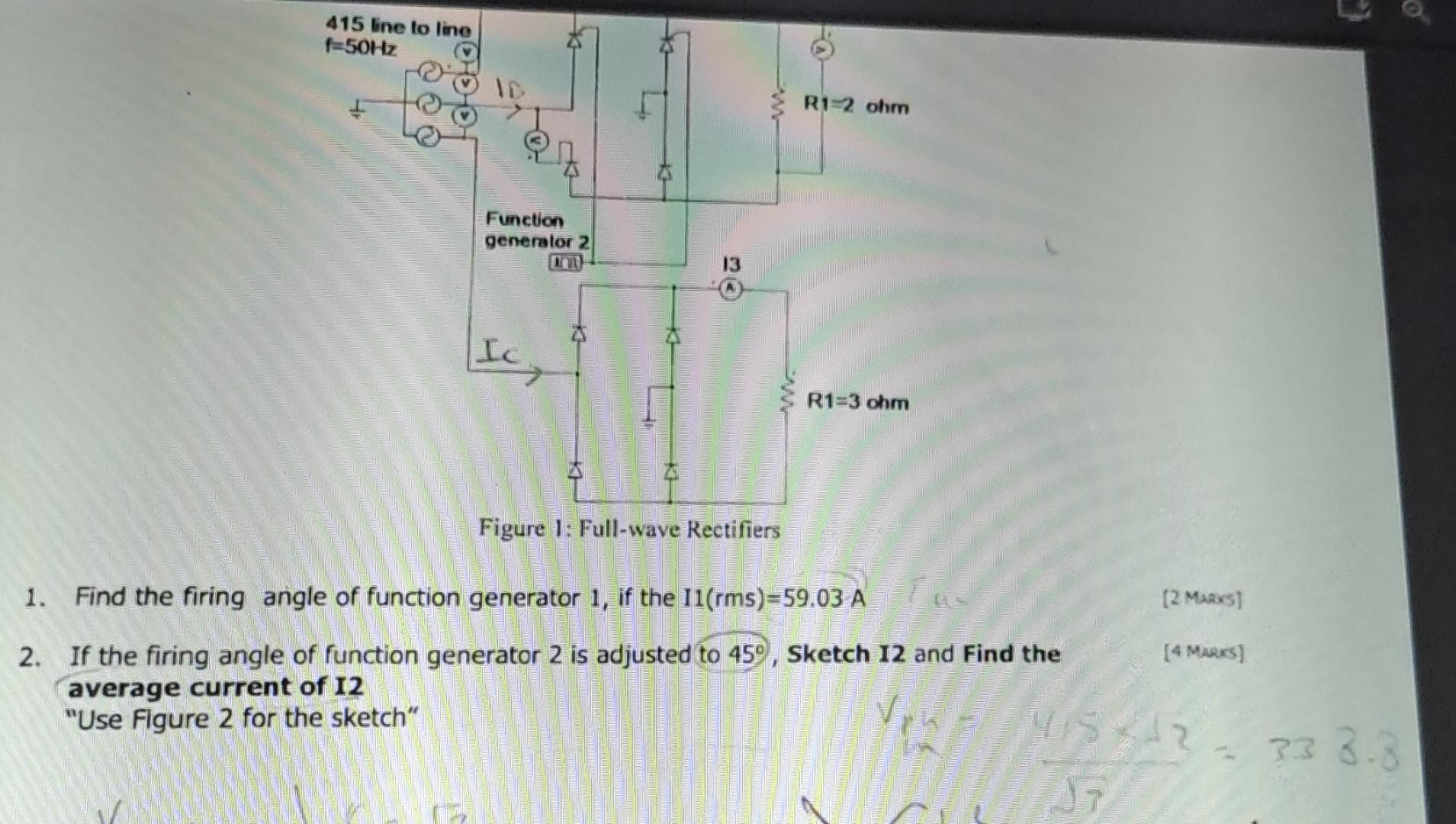 Solved Rectifiers are connected to resistive loads as shown | Chegg.com