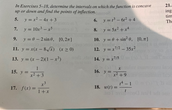 Solved In Exercises 5-18, determine the intervals on which | Chegg.com