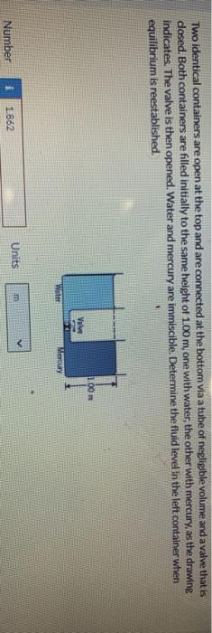 Solved Two identical containers are open at the top and are | Chegg.com