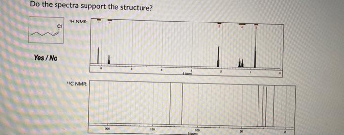 Solved Do the spectra support the structure? ago IH NMR DDT | Chegg.com