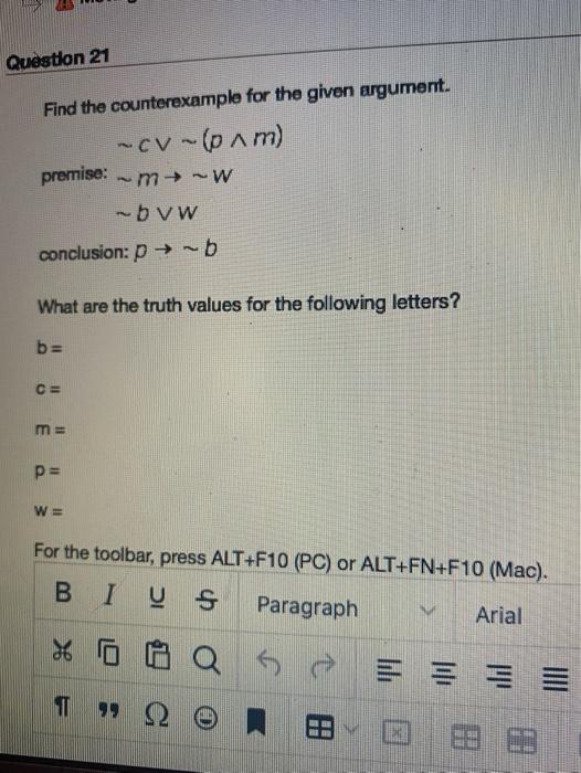 Solved Question 21 Find the counterexample for the given | Chegg.com
