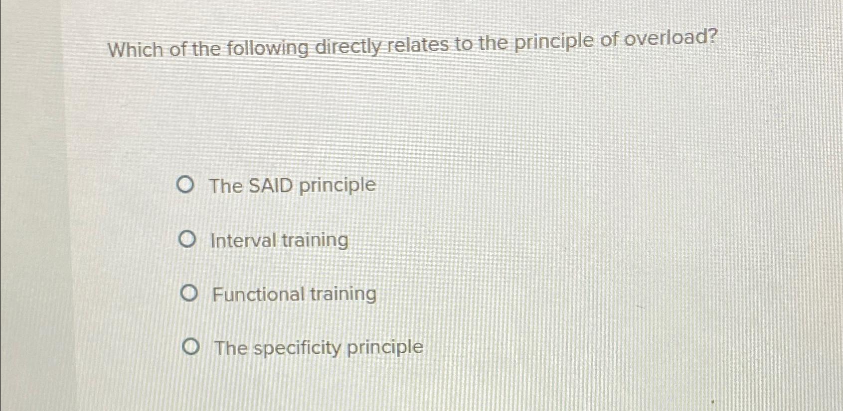 Solved Which of the following directly relates to the | Chegg.com