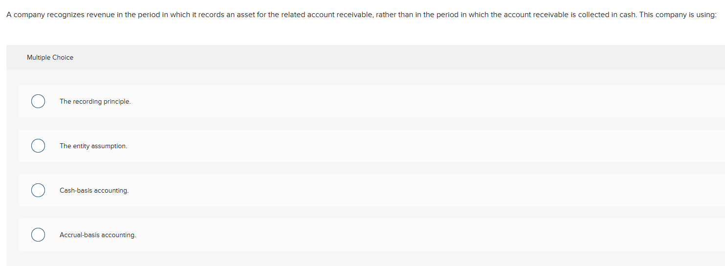Solved Multiple ChoiceThe recording principle.The entity | Chegg.com