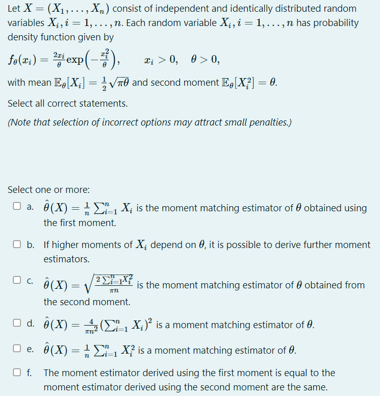 Solved - 22 = 2 Let X = (X1,..., Xn) consist of independent | Chegg.com Solved - 22 = 2 Let X = (X1,..., Xn) consist of independent | Chegg.com