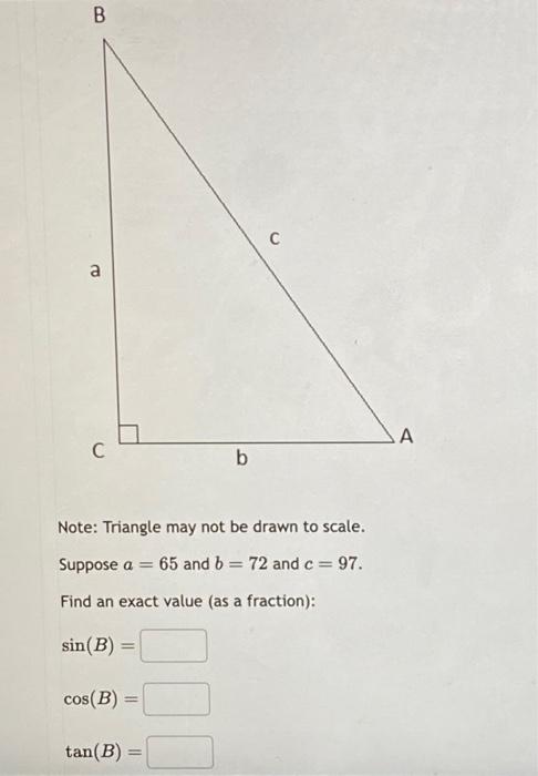 Solved Note: Triangle may not be drawn to scale. Suppose | Chegg.com