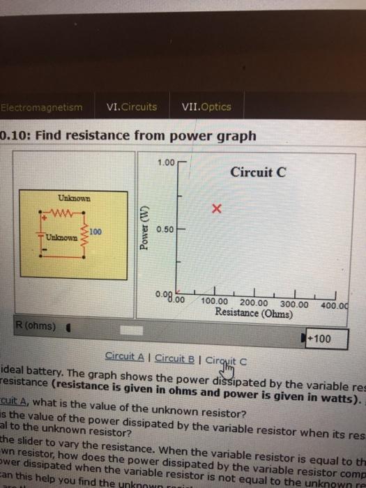 Solved Problem 30.10: Find resistance from power graph 1.00 | Chegg.com
